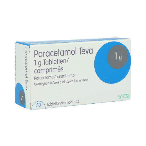 Paracetamol Teva 1 g | 30 comprimés | Sans ordonnance | PharmaMarket