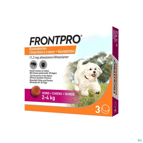 Frontpro Chiens 2-4 kg | 3 comprimés à croquer | PharmaMarket